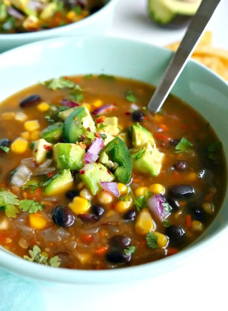 Spicy Black Bean And Vegetable Soup Recipe DebbieNet